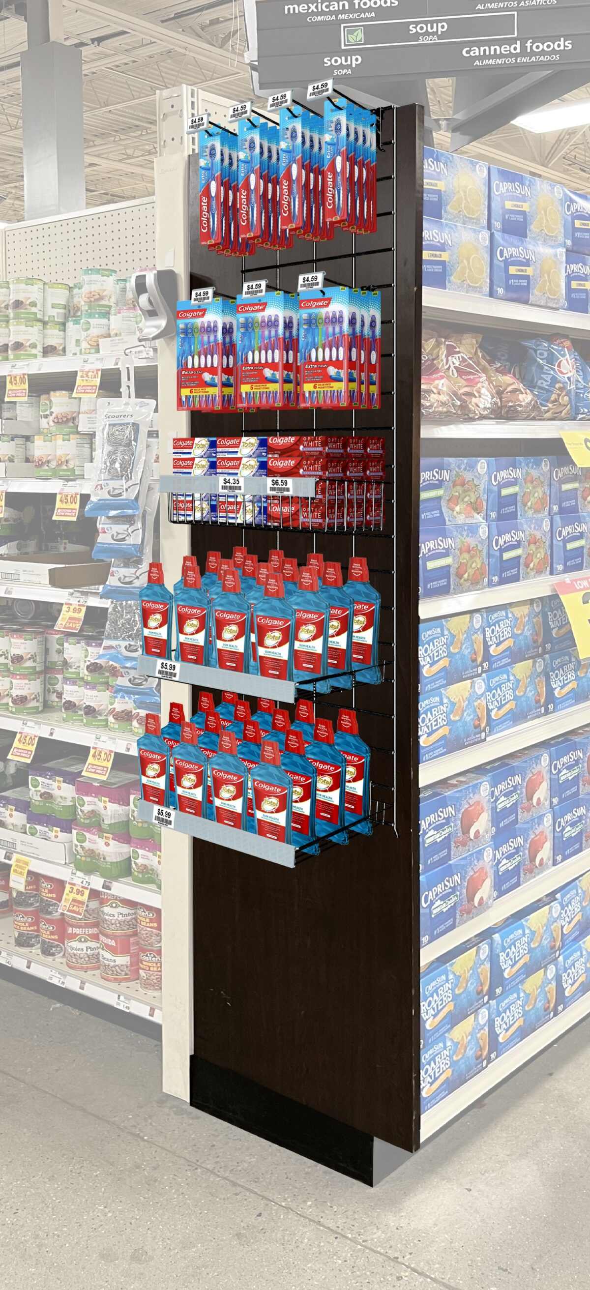 End Cap Side Panel Grid Display | TM Shea Products