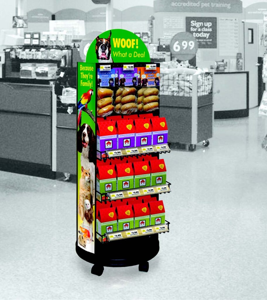 Peg Board PowerPillar Floor Spinners | TM Shea Products