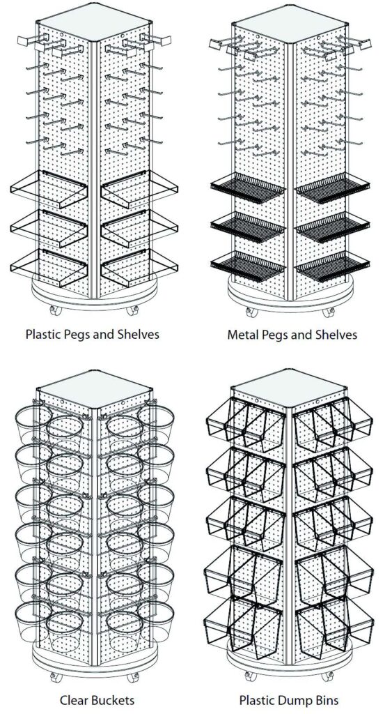 QuadSpinner Floor Displays | TM Shea Products