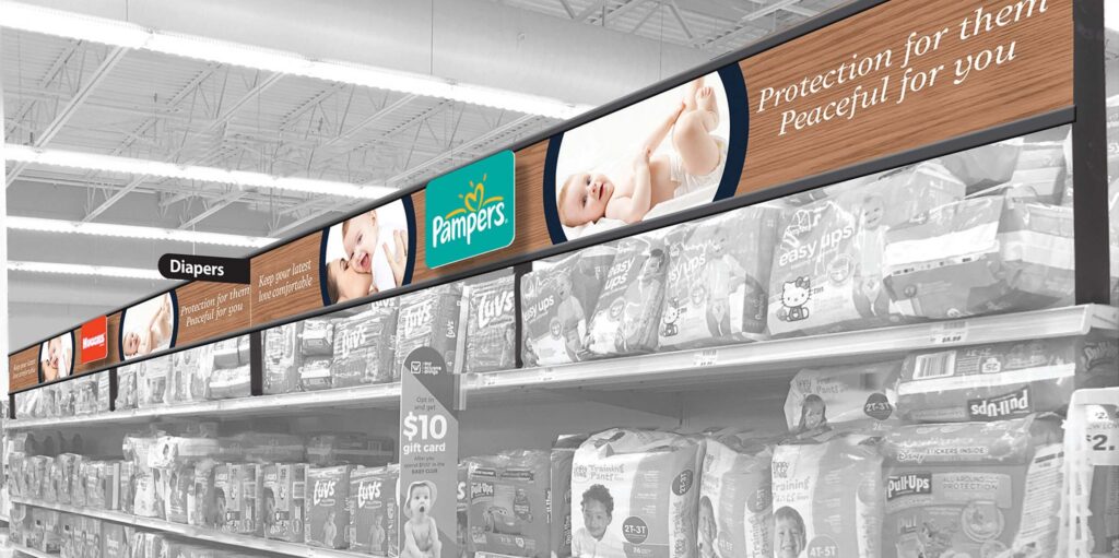 Shelf Edge Overhead Sign System | TM Shea Products
