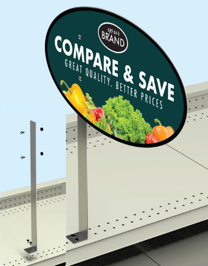 Shelf Edge Overhead Sign System | TM Shea Products